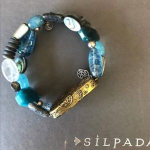 Silpada | Jewelry | Silpada Blue Shadow Box Stretch Bracelet | Poshmark